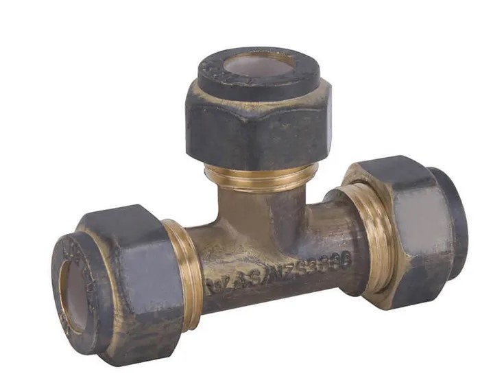 Austworld Nylon Compression Tee Reducing BR 20C X 20C X 15C - Thrifty Bathrooms and Plumbing Plus