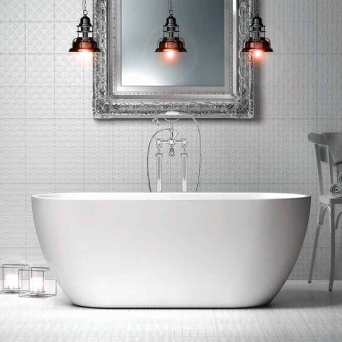 Cassa Design Egg Shape Freestanding Bath1700mm Gloss White - Thrifty ...