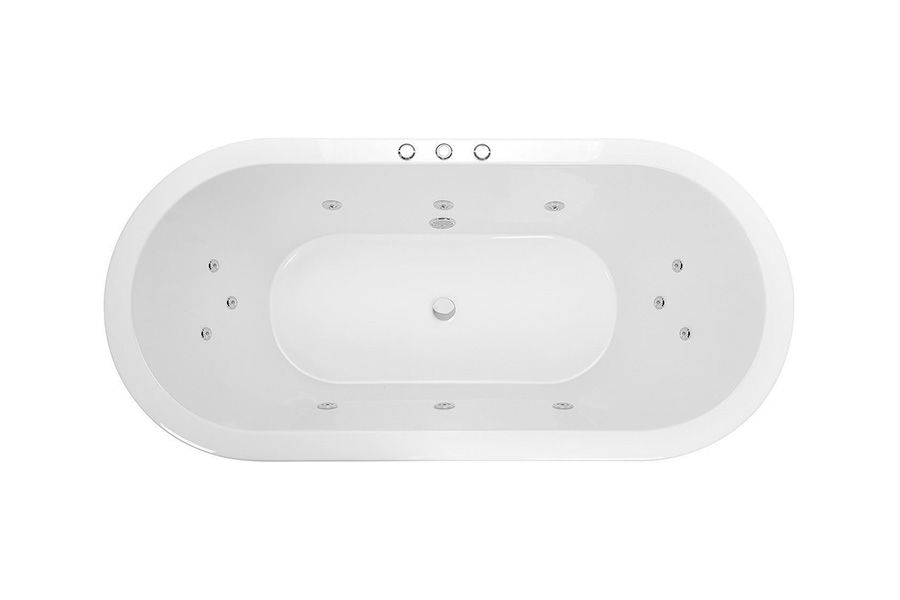 Decina Caval 1800mm Santai 12 Jet Spa Bath Oval Island Style - Thrifty ...