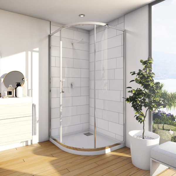 Decina Floriano Curved Shower Screen 1000mm - Thrifty Bathrooms and ...