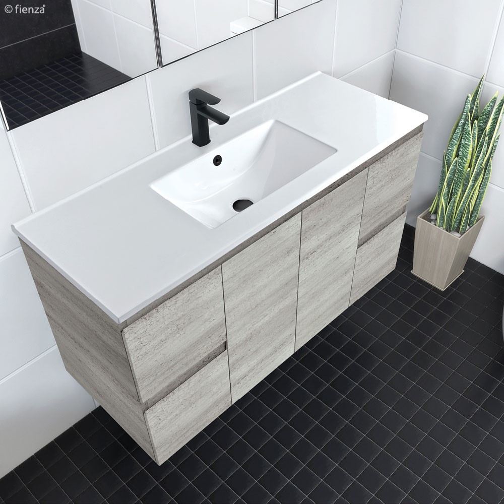 Fienza Edge Scandi Oak on Kickboard 750mm Vanity - Thrifty Bathrooms ...
