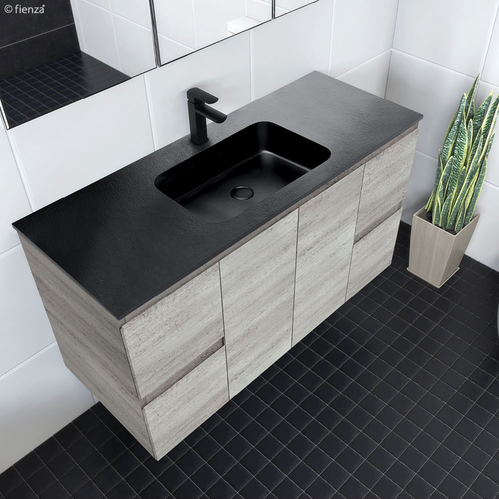 Fienza Edge Scandi Oak on Kickboard 750mm Vanity - Thrifty Bathrooms ...