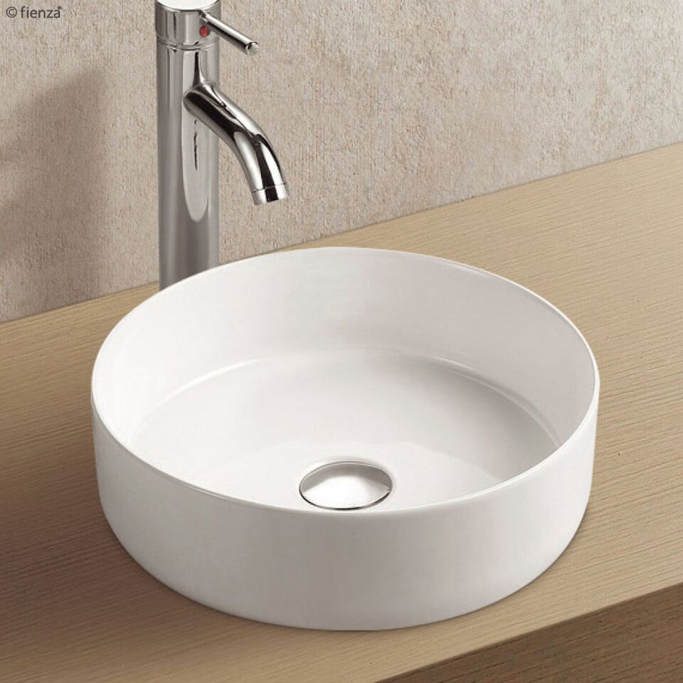 Fienza Reba Gloss White Above Counter Basin - Thrifty Bathrooms and Plumbing Plus