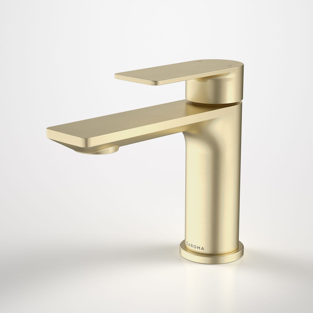Caroma Urbane II Basin Mixer Brushed Brass - Thrifty Bathrooms