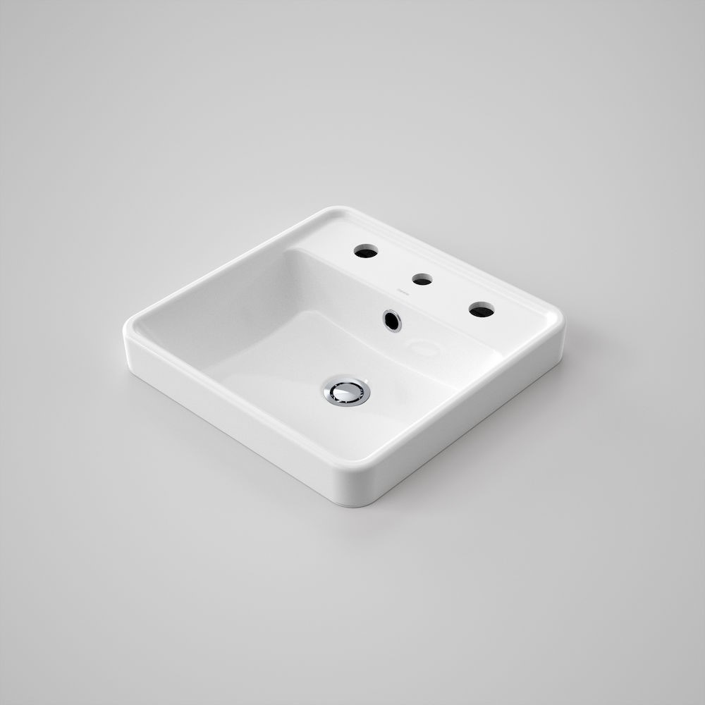 Caroma Carboni II Inset Basin 3TH - Square - Thrifty Bathrooms and ...
