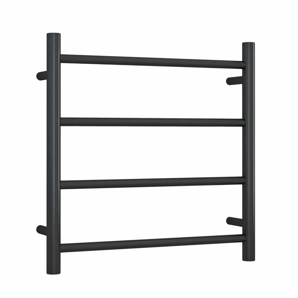 Thermogroup Straight Round Ladder Heated Towel Rail Matt Black ...