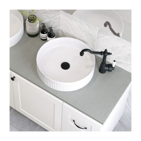 Fienza Eleanor Round Above Counter Fluted Basin - Thrifty Bathrooms and ...